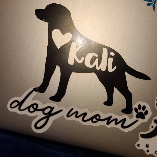 Personalized Lab Decal - Labrador Vinyl Sticker for Cars, Tumblers ...
