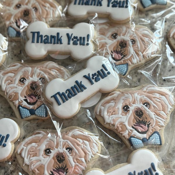 Custom Dog Sugar Cookies (one Dozen) - Etsy