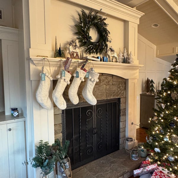 Personalized Beach Theme Stocking Name Tags // Coastal Christmas ...