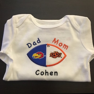 House Divided Baby Embroidered Football Bodysuit, Shirt, Burp Cloth ...