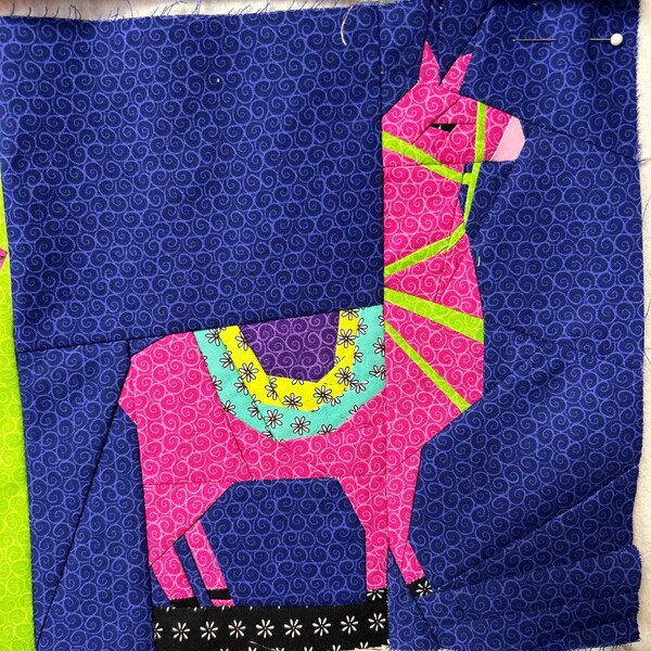 Alpaca Quilt Block Pattern, PDF Instant Download, Foundation Paper ...