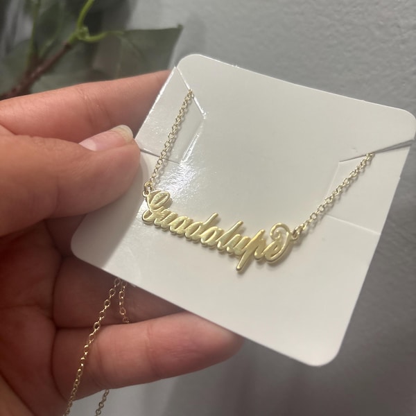 Carrie Font Name Necklace • Personalized Carrie Style Nameplate ...