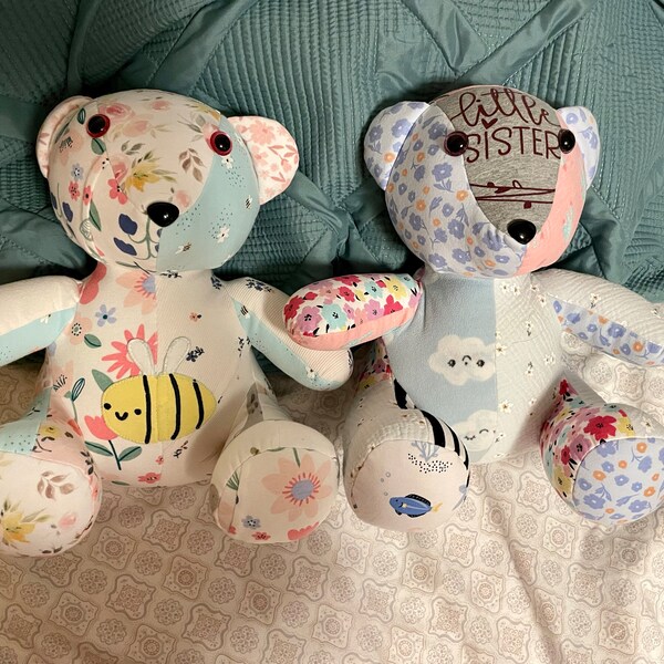 Keepsake Bear Out of Baby Clothes // Gift for Mom // Memory Bear ...