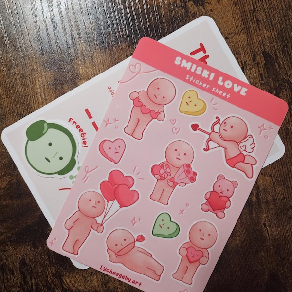 DIGITAL DOWNLOAD Smiski With Green Heart Greeting Card Cute Card ...