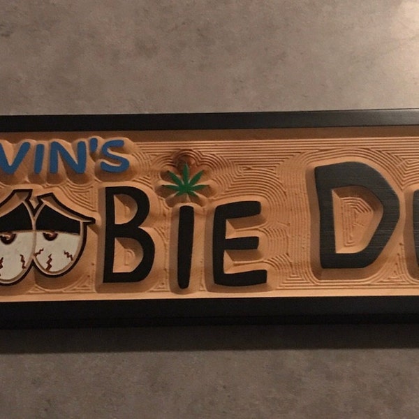 Personalized Doobie Den Sign Gift for Stoner / Unique Weed Smoker Man ...