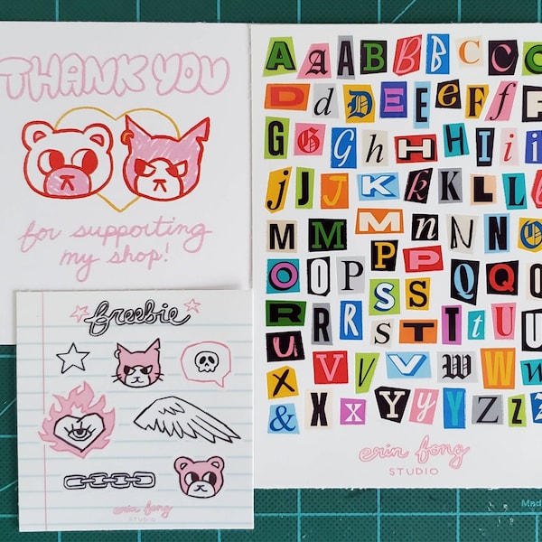 Ransom Note Letters Deco Sticker Sheet - Etsy