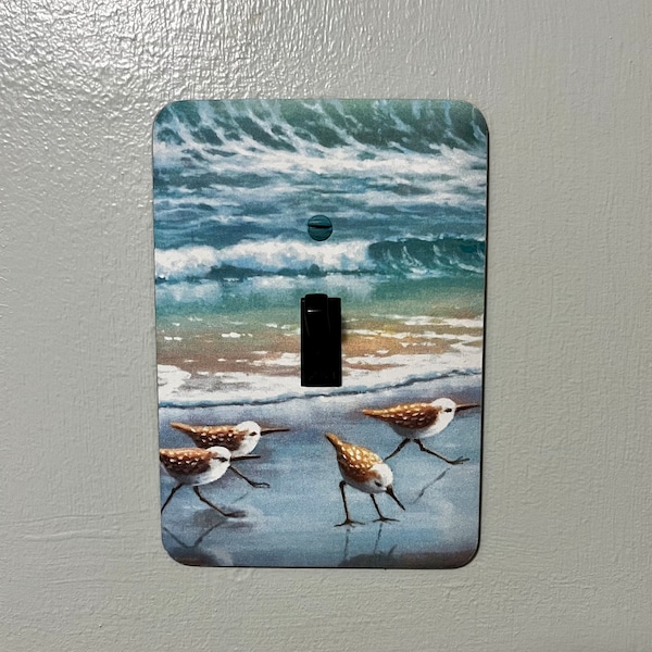 Beach Switch Plate Cover, Sandpipers, Sand Piper, Birds, Terns, Water ...