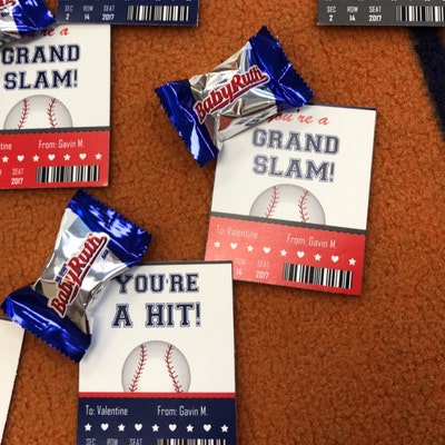 Baseball Valentines Cards for Kids, Baseball Valentines Day Card ...