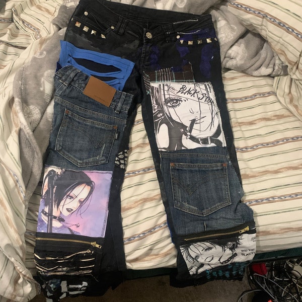 Custom Handmade Anime Manga Harajuku Kawaii Japanese Retro Rock Cosplay ...