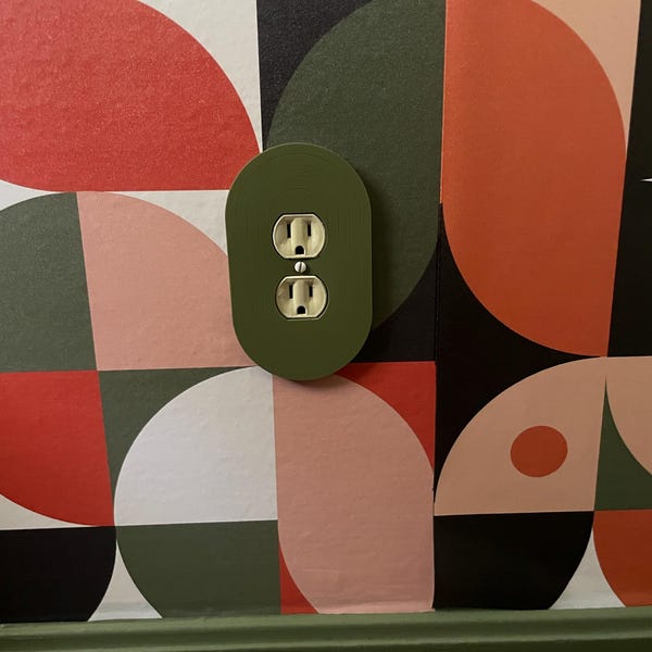 Minimalist Oval Outlet Plate Cover - Multiple Options - Etsy