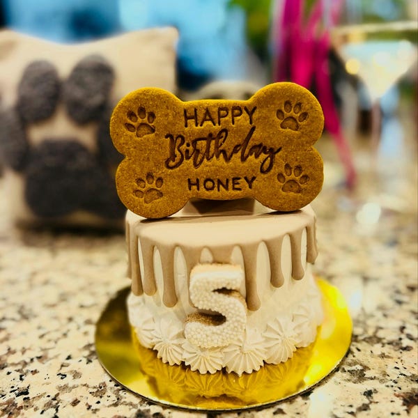 Strawberries Dog Cake | Dog Birthday Cake (wheat Free) - Etsy