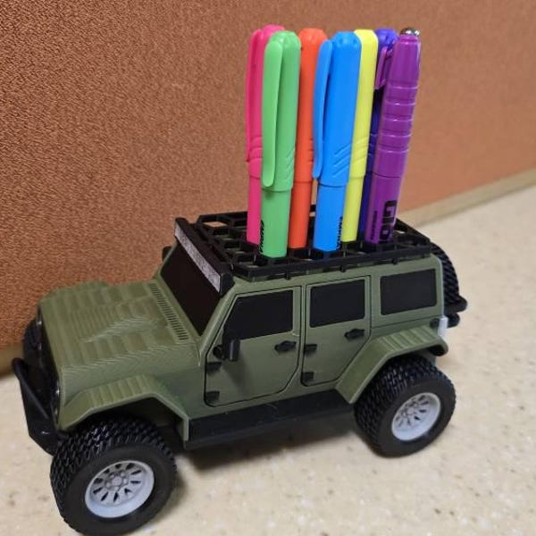 3D Printed 2-door Jeep Pen/pencil Holder - Etsy