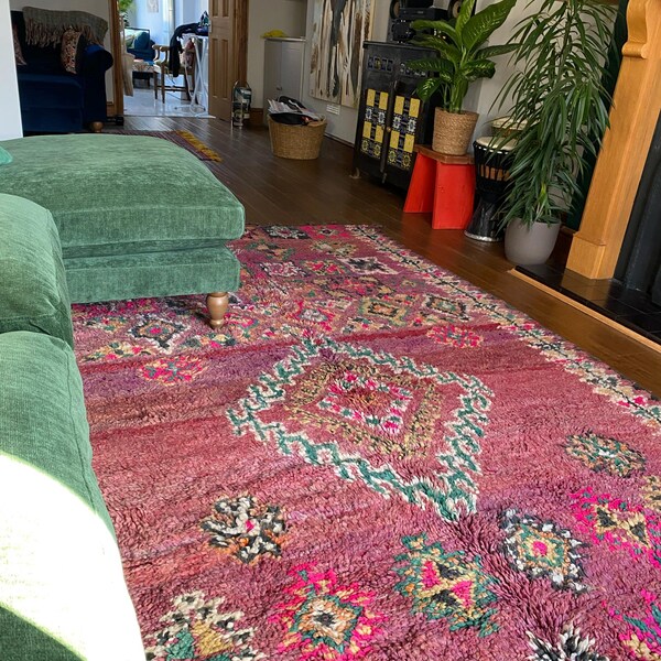 Berber Rug, Tapis Berbere, Moroccan Rug Hand Knotted, Beni Ourain Rug ...