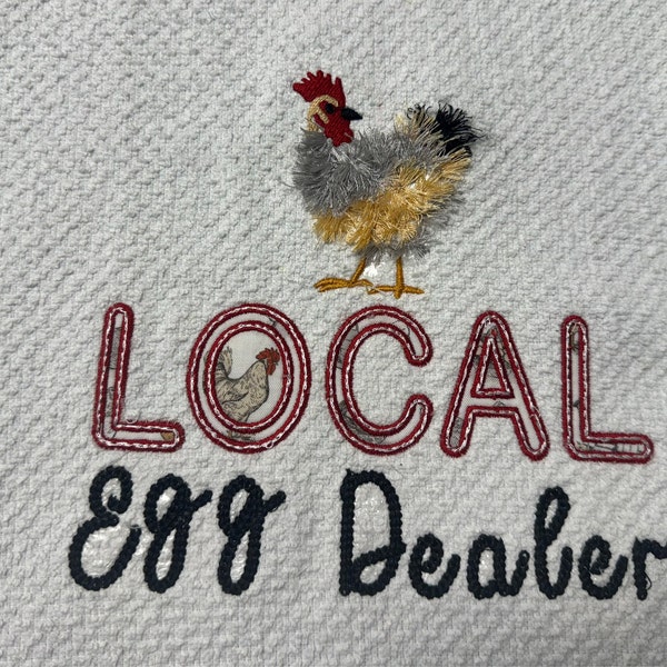 Chicken Fringed Fluffy Chenille Farm Bird Small Machine Embroidery ...
