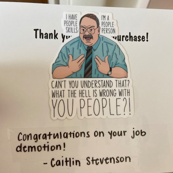 UPDATED Office Space Inspired Tom Smykowski People Person Vinyl Sticker ...