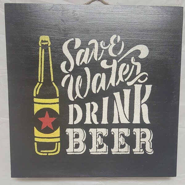 Save Water Drink Beer Stencil | Pub Stencil | Stencil for Man Cave ...