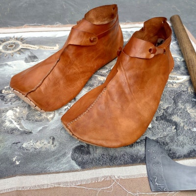 Viking Leather Ankle Turn Shoe Pattern - Etsy