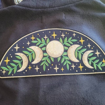 Moon Phases Large Back Patch Iron on Embroidered Patches for Jackets ...