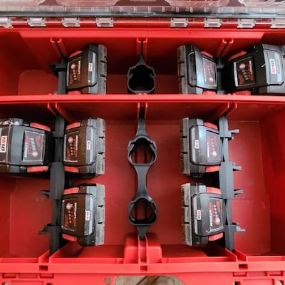 Milwaukee Deep Packout Battery Holder 4 Battery - Etsy