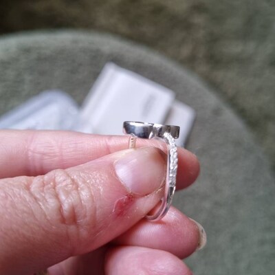 925 Sterling Solid Silver 4mm Wide Edge Core Tunnel Ring, Good for ...