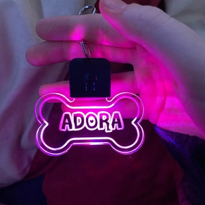 Human Pup Necklace Light up Dog Tag Color Changing - Etsy