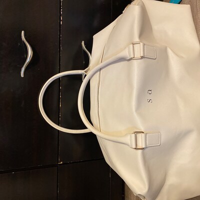 Personalised Bag With Initials, Weekender Holdall Initials, Faux ...