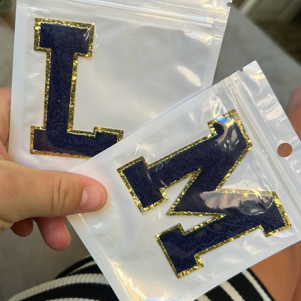 White Chenille Letters,varsity Letter Iron on Patch,coffee Background ...