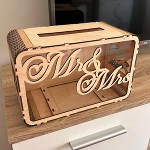 DXF, SVG Files for Laser Personalized Wedding Card Box, Box for Wedding ...