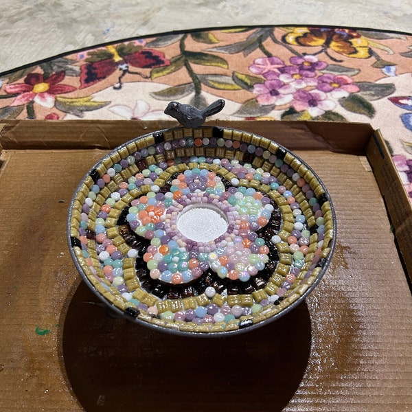 Birdbath/feeder (22 Cm!) Metal Base/curly Foot, Make Your Own or Buy ...