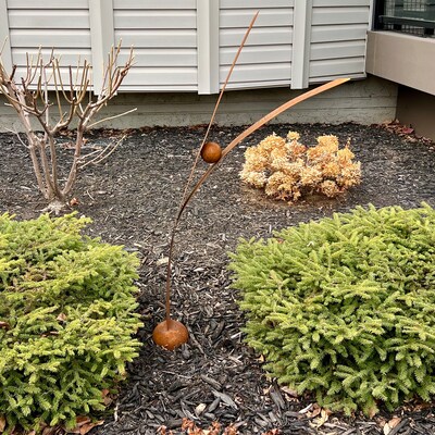 Marsh Grasses Garden Abstract Sculpture From Rust Metal. - Etsy