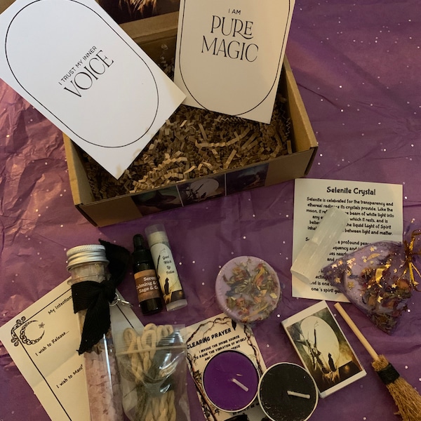 Witchy Spa & Relaxation Gift Box, Self Care Box, Moon Gift Set, Witch ...