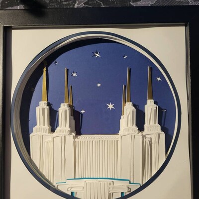 Layton Utah LDS Temple 3D Shadow Box - Etsy