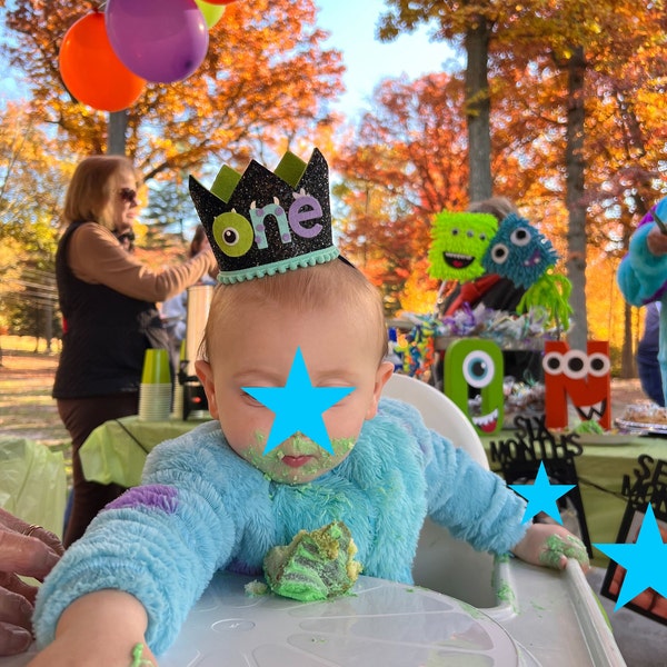 Monster Birthday Crown, Monster Birthday Party, Monster Party Hat ...
