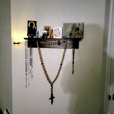 Rosary Shelf / Holy Cards / Icons / Statues - Etsy