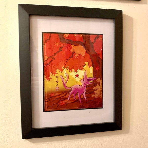 Sunny Day Espeon Pokemon Print | Poster | Pokemon | Decor | Ukiyoe ...