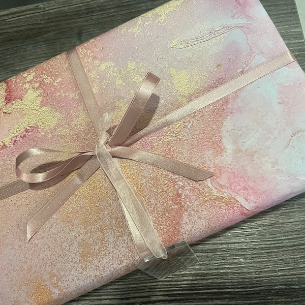 Original Resin Alcohol Ink Painting / Contraluz Opal I / 6x6 / Modern ...