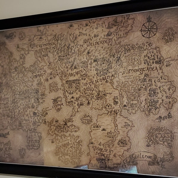 24" X 36" Vintage Runescape World Map Print - Etsy