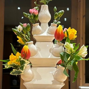 Exclusive Delft Blue Porcelain Tulip Vase, 6 Vases in 1, Exclusive Hand ...