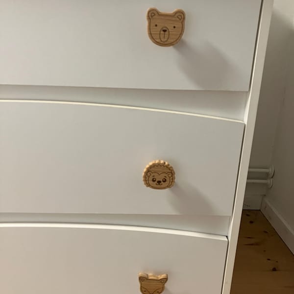 Cute Animal Drawer Knobs, Safari Nursery Decor, Forest Nursery Decor ...