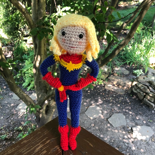 PDF CROCHET PATTERN Heroine Captain Doll // Superhero Crochet Pattern ...