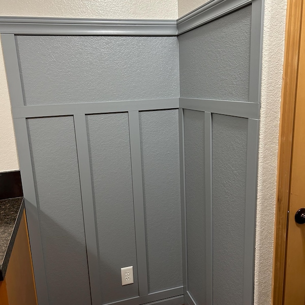 White Wall Molding Kit, Pre-cut 4cm Wall Molding Kit, Peel & Stick ...