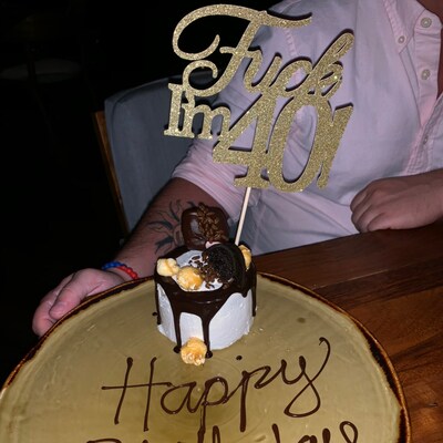 40 Cake Topper 40th Cake Topper 40th Birthday Party Decoration 40th ...