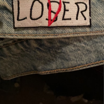Loser Lover Embroidered Iron on Patchcool Patches Black - Etsy