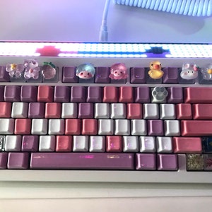Pig Keycap Kawaii Mechanical Keyboard Clear Pink Piggy Heart - Etsy