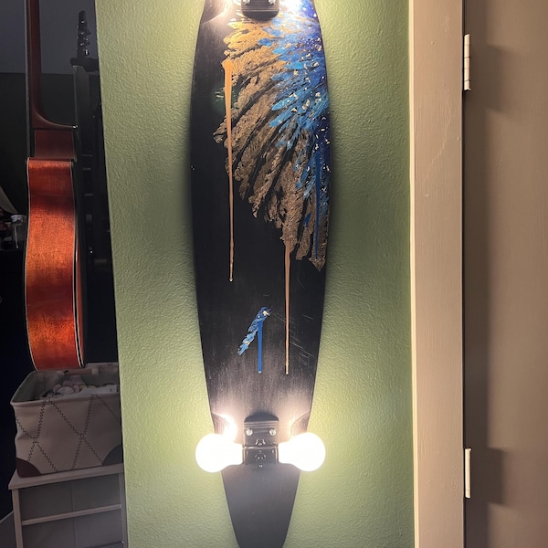 Skateboard Lamp Kit DIY | Wall Mount + Dimmer Switch Light (deck Not ...