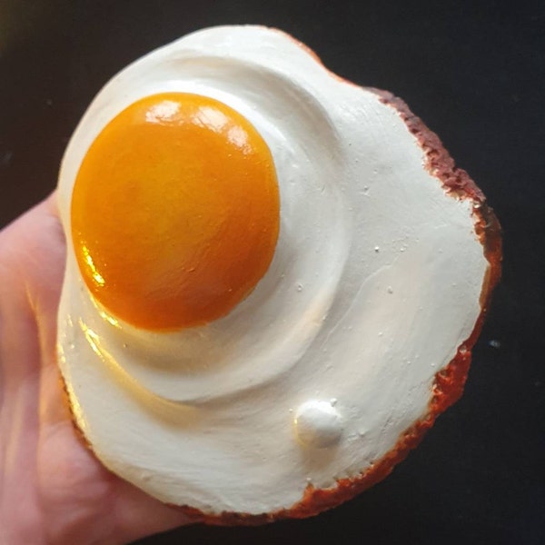 Sculpture, Ceramic Fried Egg, Handmade, Artisan, Pottery, Gift, Food ...
