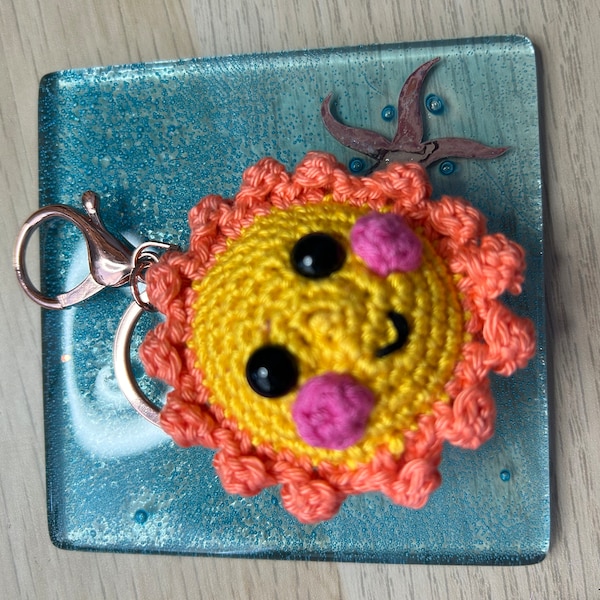 Sun Keychain Crochet Pattern, Crochet Sun, Amigurumi Pattern, Crochet ...