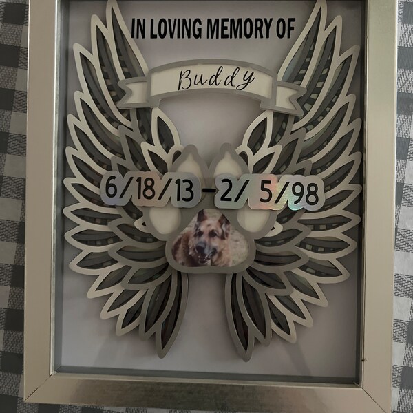 Rose Flowers in a Heart Memorial Shadow Box Frame - 2 Colors HEART ...