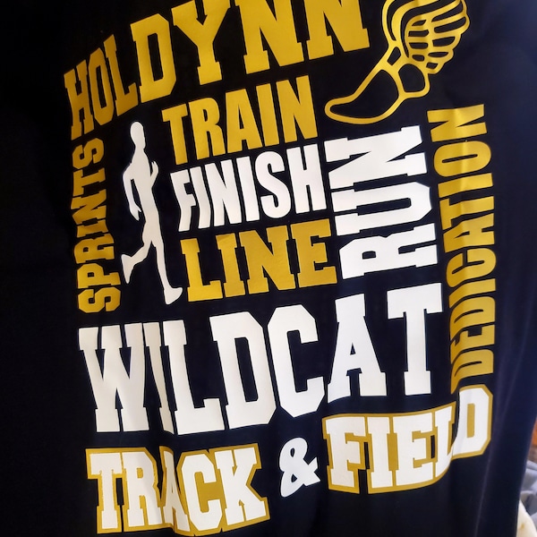 Track T-shirt, Personalized Track and Field Shirt, Track Name Mascot ...