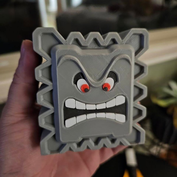 Super Mario Thwomp Can Crusher Topper - Etsy